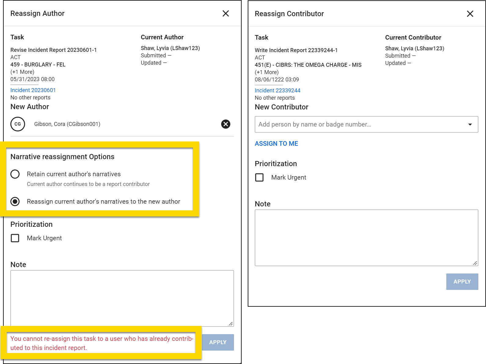 Assign and Reassign from the Agency Tasks Inbox - Axon Records