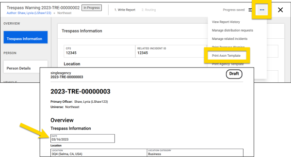 Print Templates Overview - Axon Standards