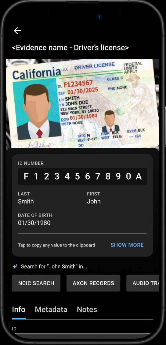 Smart Capture in the Axon app