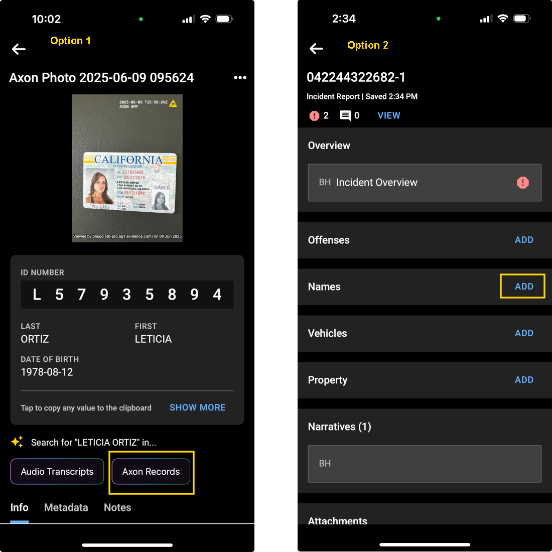 Smart Capture in the Axon app
