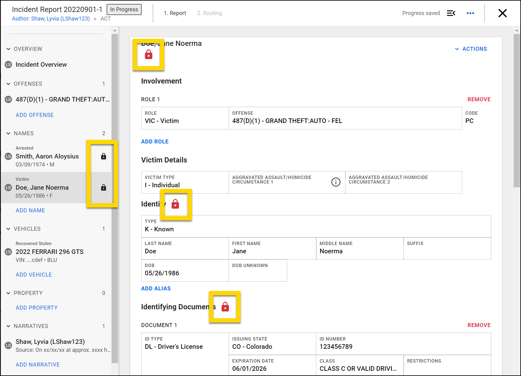 Restrict Specific Information - Axon Records