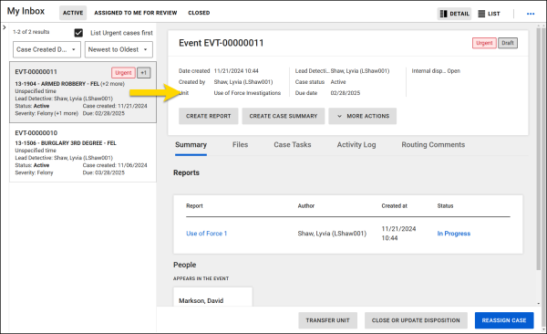 Case Views - Axon Standards