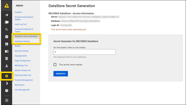 DataStore v1 access control - Axon Records