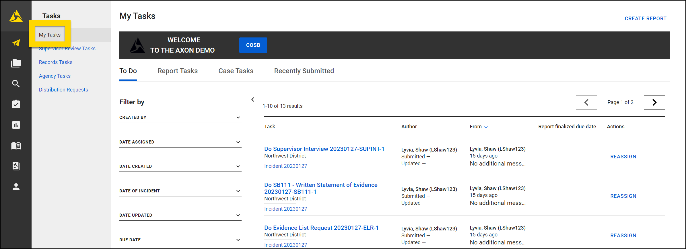 Task Management Overview - Axon Records