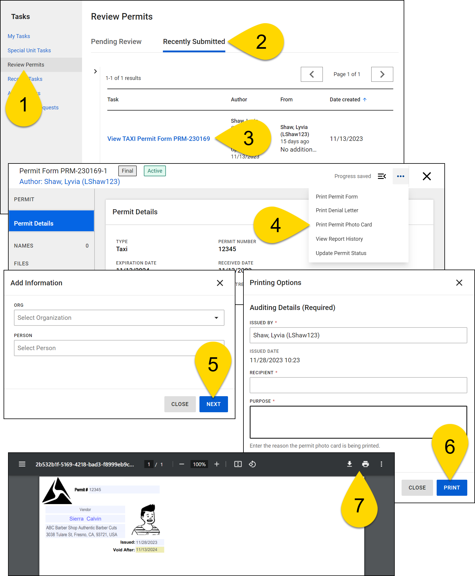Print Permit Photo Card - Axon Records