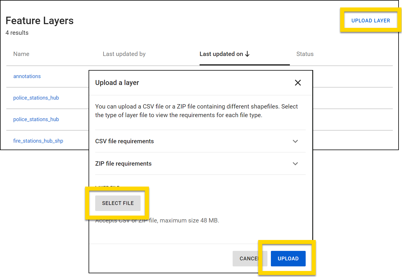 Feature Layers - Axon Standards