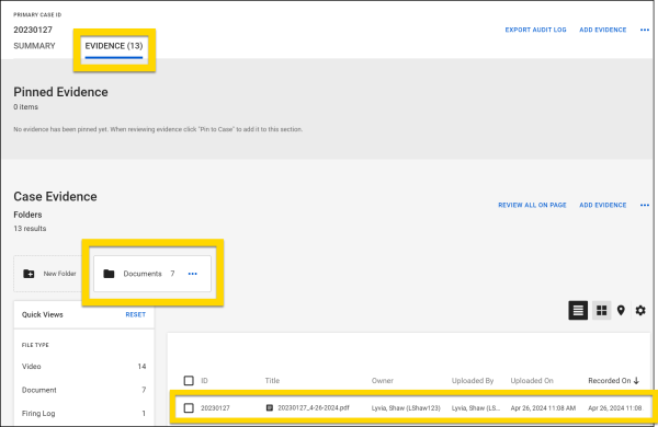 Share a Case - Axon Standards
