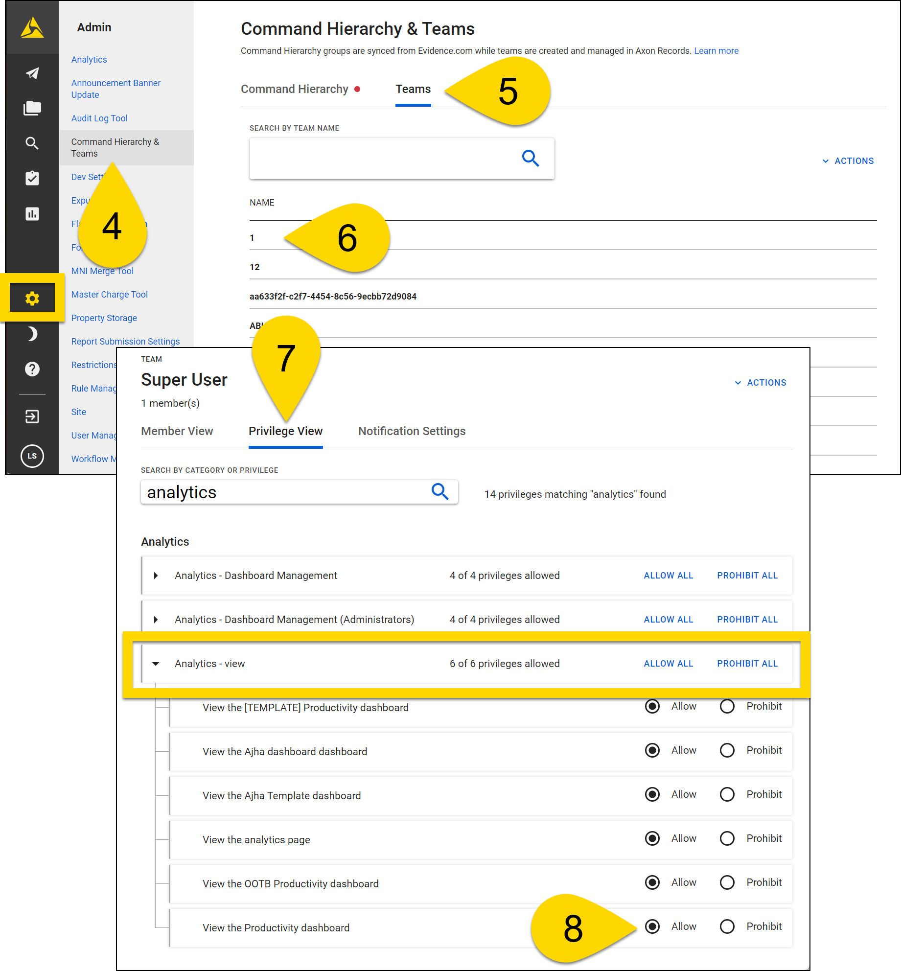 Create Dashboard - Axon Standards