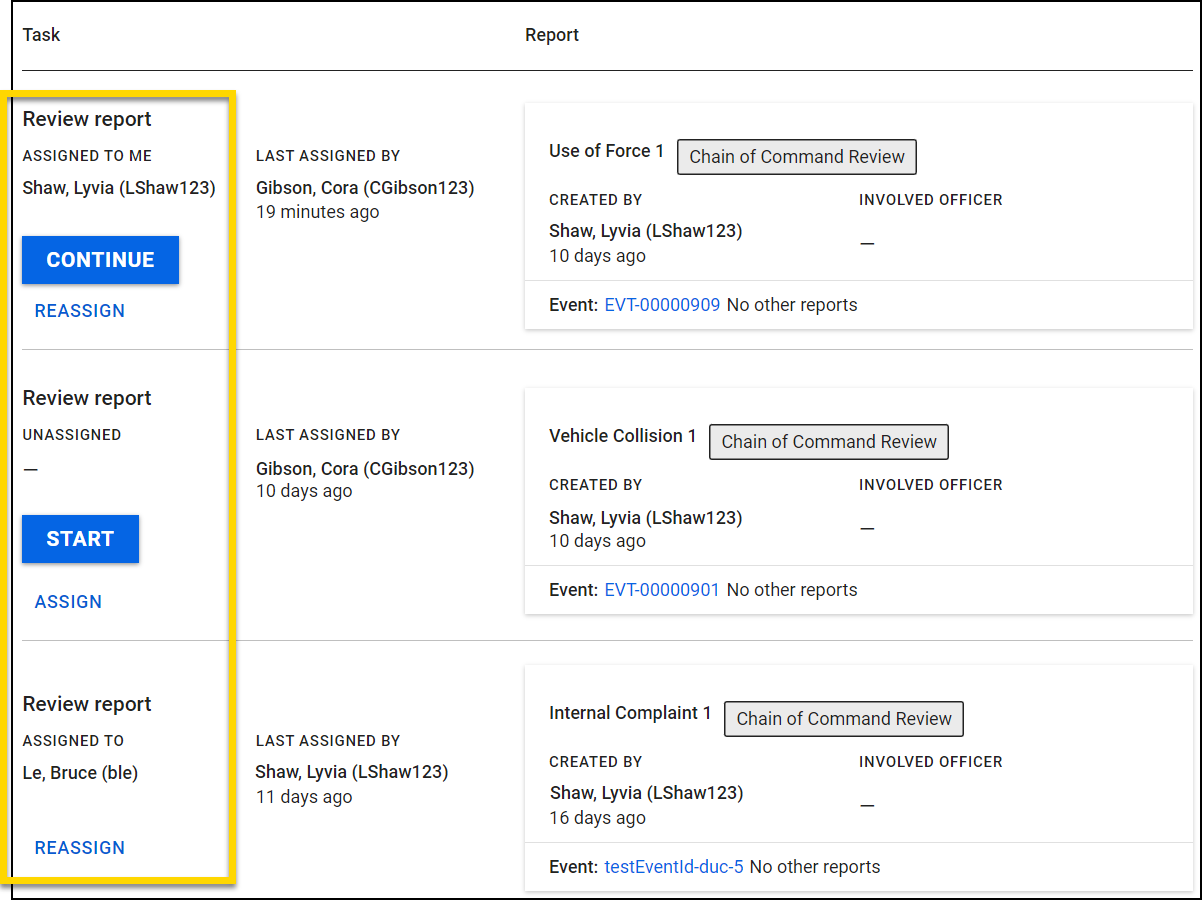 Assign and Reassign Tasks - Axon Standards