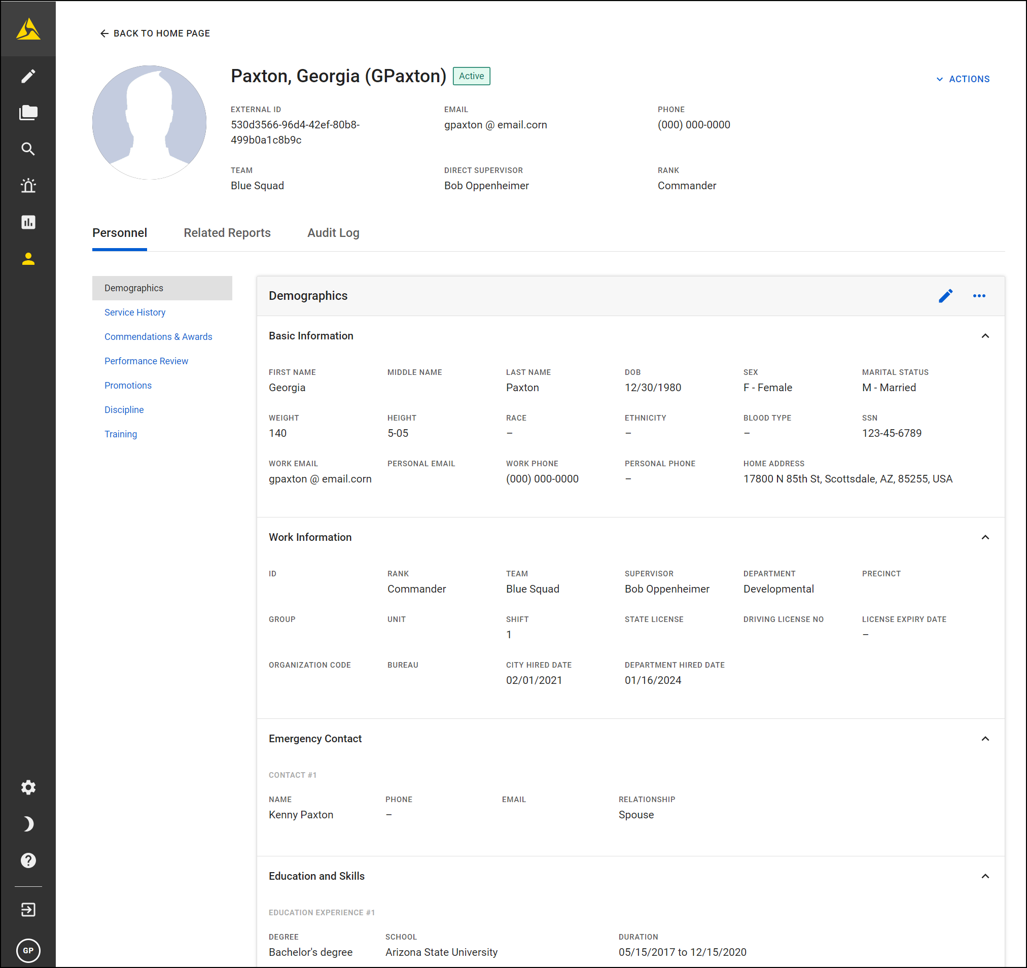 Personnel Overview - Axon Standards