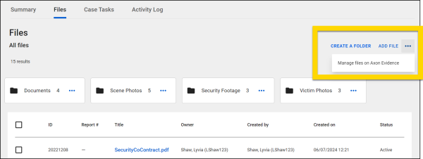 Manage Files and Folders - Axon Records