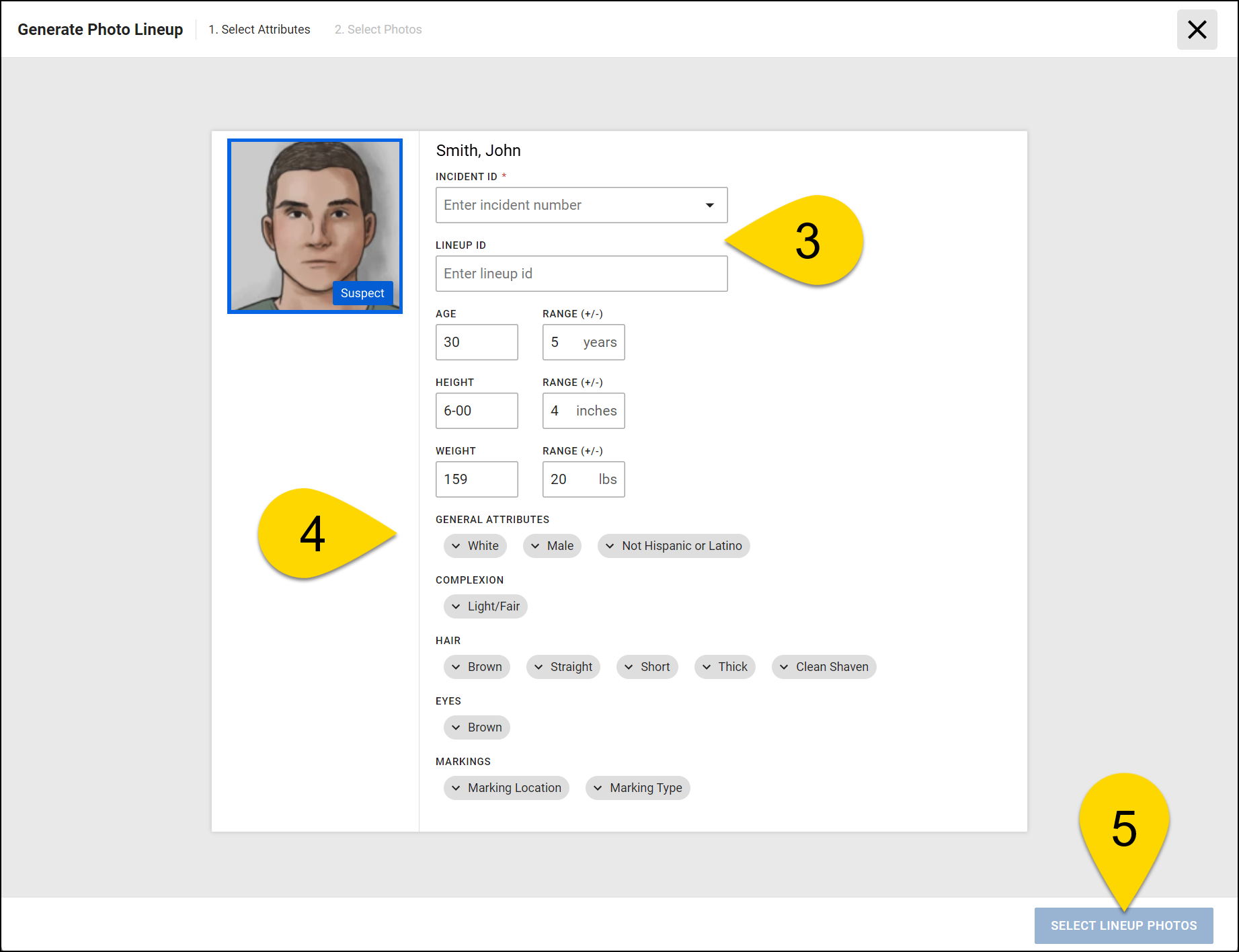 Generate Photo Lineup - Axon Records