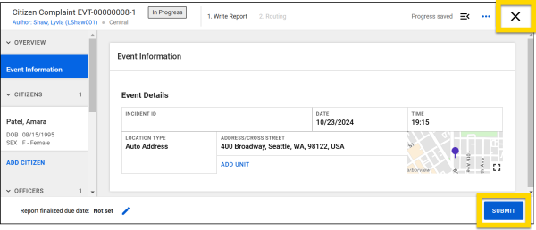 Submit a Report - Axon Standards