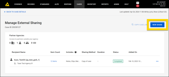 Share a Case - Axon Standards